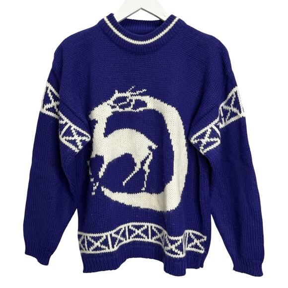 Knitworks | Sweaters | Vintage Knit Works Blue White Sweater Size M ...